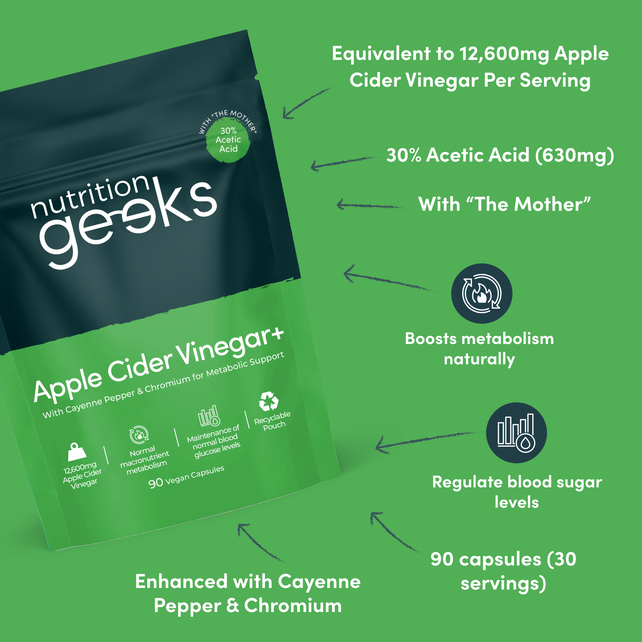 Apple Cider Vinegar+ | Support Metabolism & Reduce Bloating - Nutrition ...