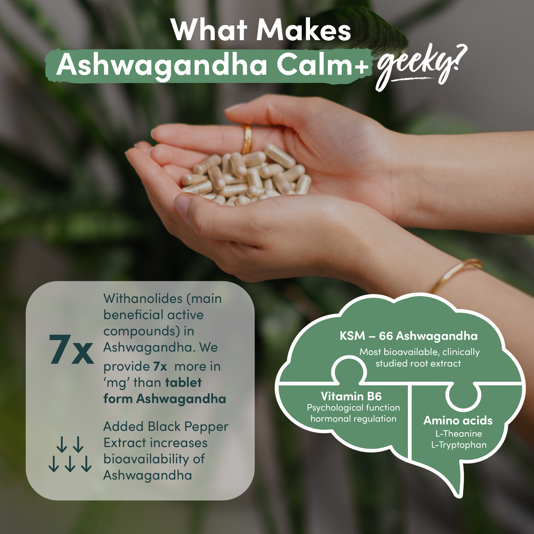 Ashwagandha Calm+ 3000mg Capsules | 2 Month Supply