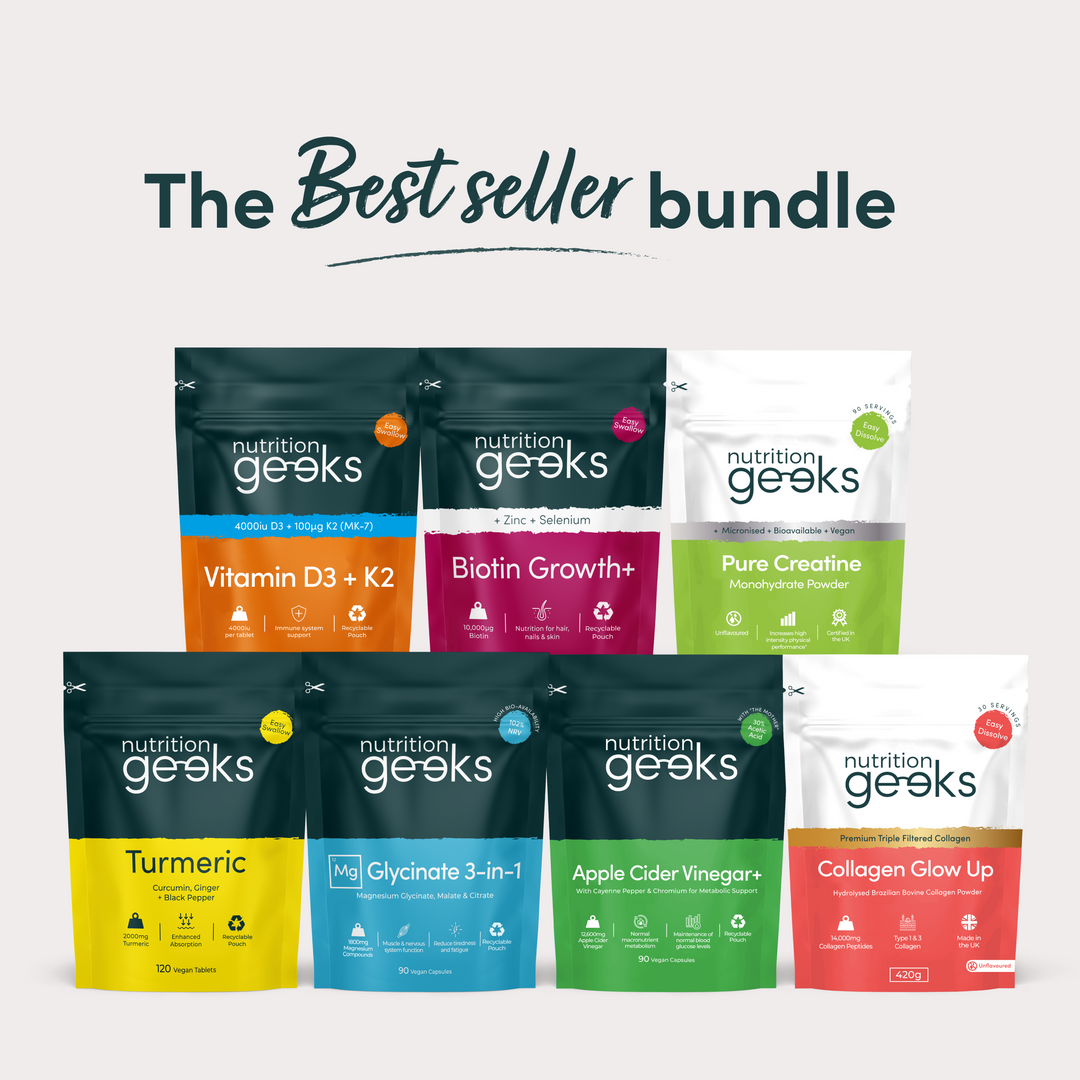 Best Seller Bundle | Our 7 best-selling supplements - Nutrition Geeks