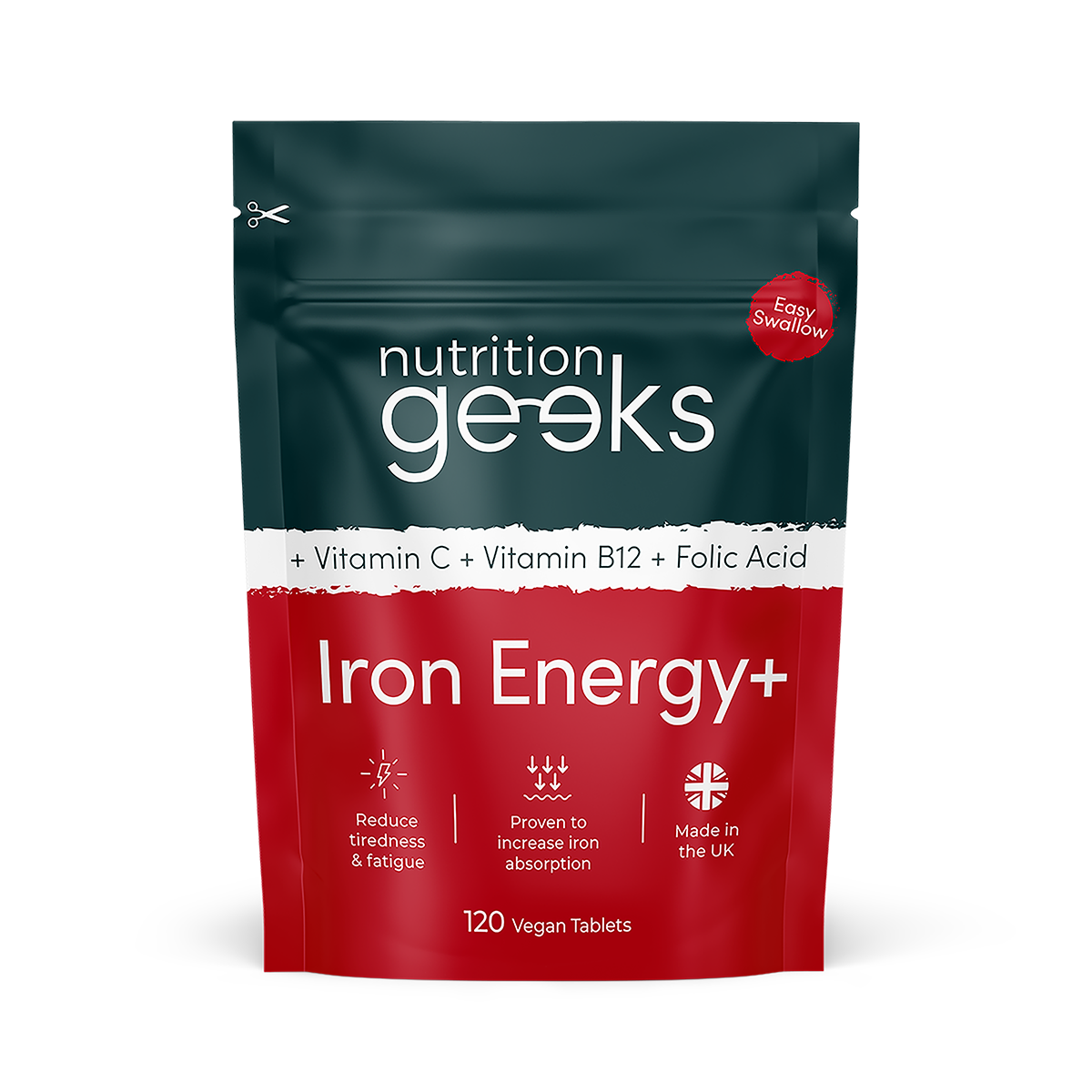 Iron Energy+ Tablets | Boost Energy & Immunity - Nutrition Geeks