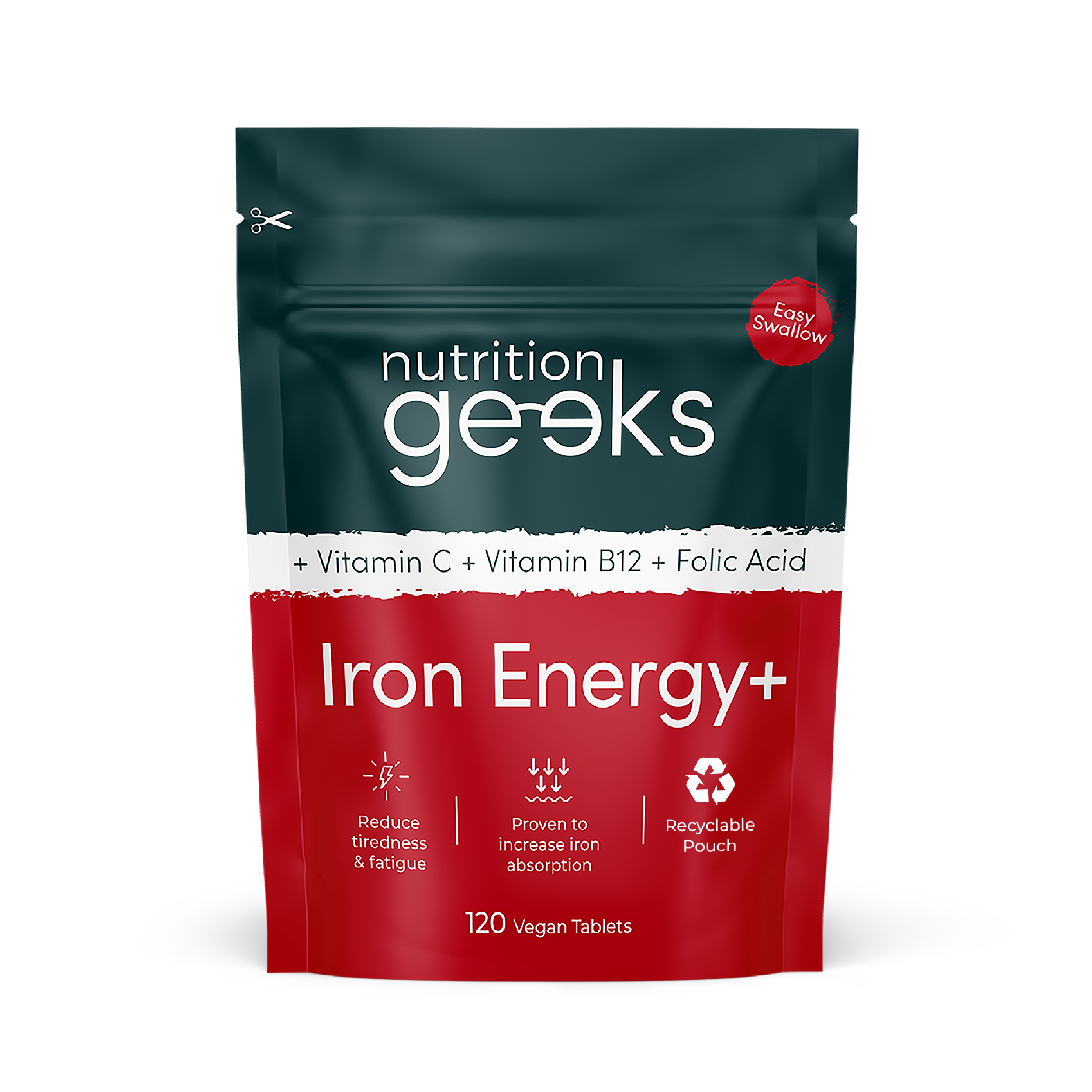 Iron Energy+ Tablets | Boost Energy & Immunity - Nutrition Geeks