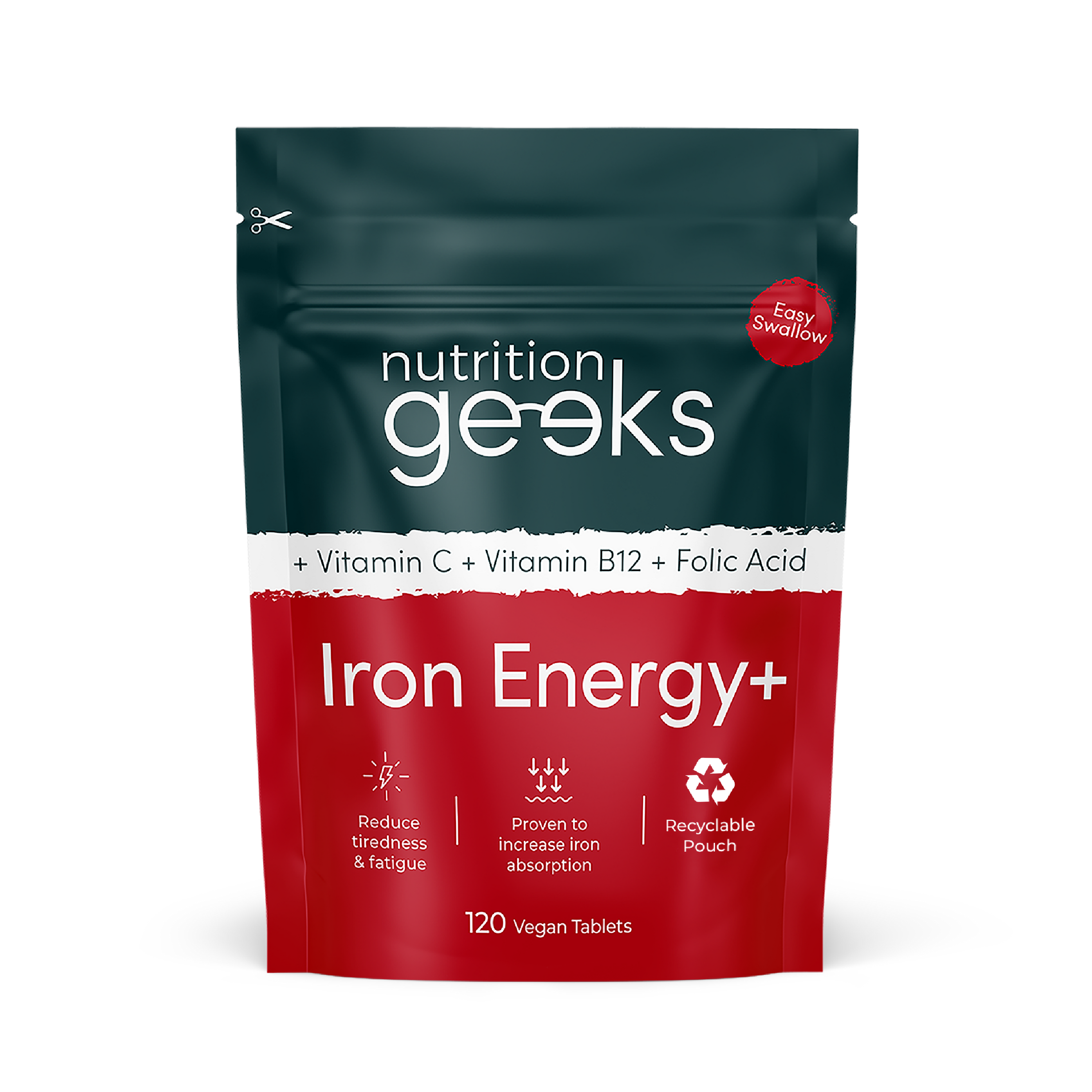 Iron Energy+ Tablets | Boost Energy & Immunity - Nutrition Geeks