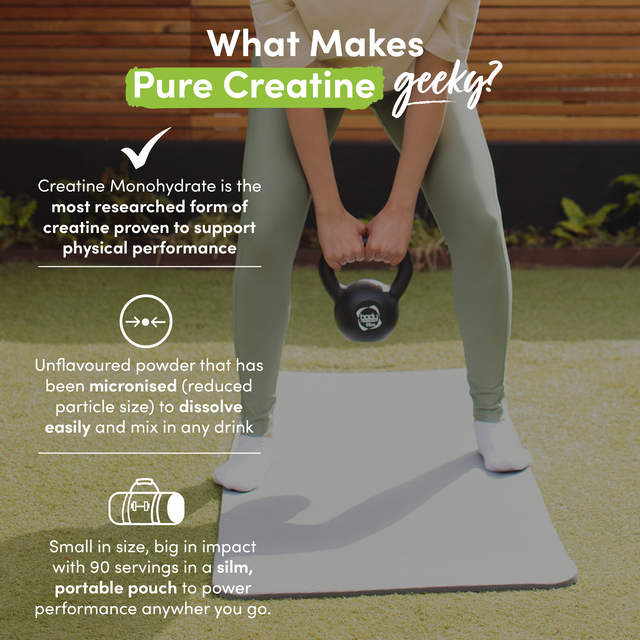 Pure Creatine Monohydrate Powder | 90 Servings - Nutrition Geeks