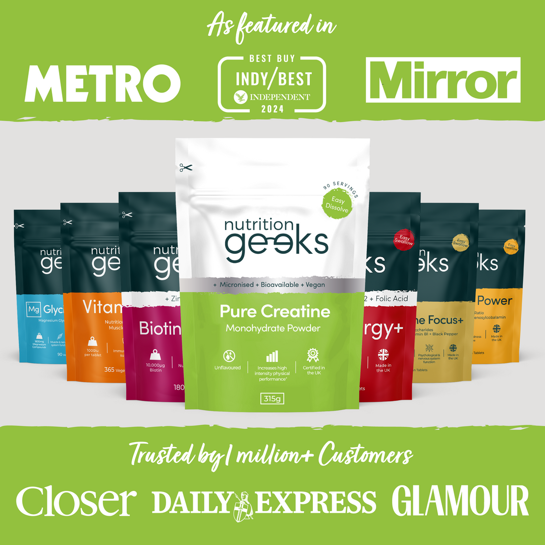 Pure Creatine Monohydrate Powder | 90 Servings - Nutrition Geeks
