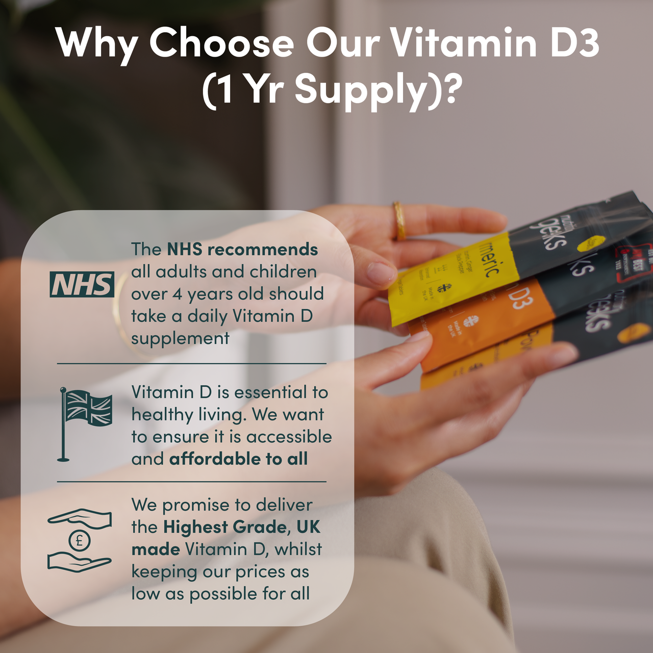 Vitamin D 1000iu Tablets | 1 Year Supply